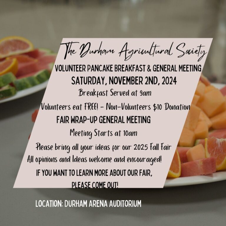Durham Fall Fair - Durham Agricultural Society - Durham Fall Fair